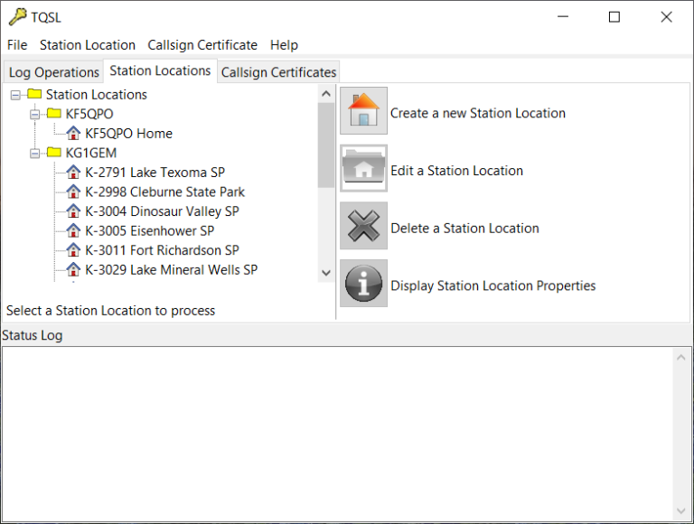 Add New TQSL Location for LoTW – KG1GEM